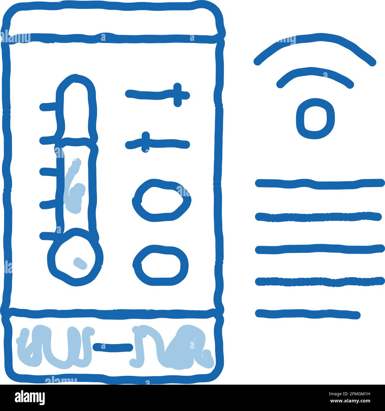Weather Check W-Fi doodle icon hand drawn illustration Stock Vector ...