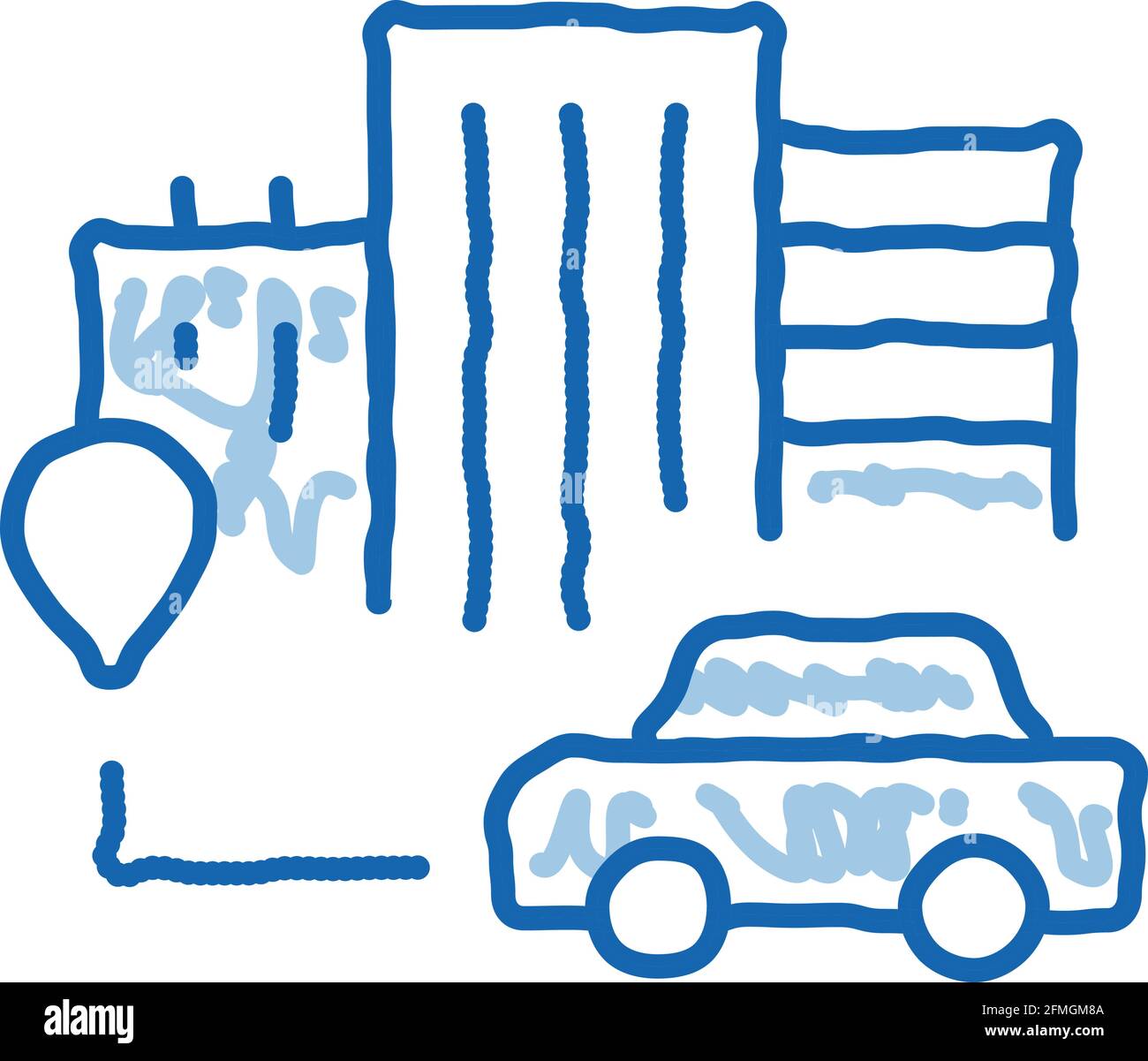 Machine Location doodle icon hand drawn illustration Stock Vector Image ...