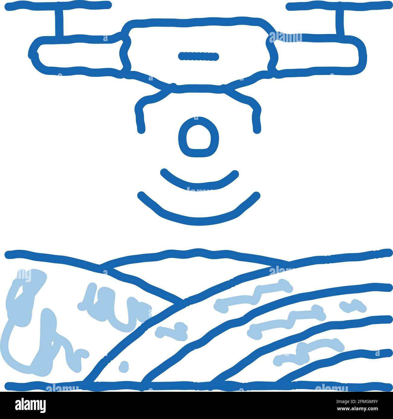 Drone Wi-Fi Signal doodle icon hand drawn illustration Stock Vector ...