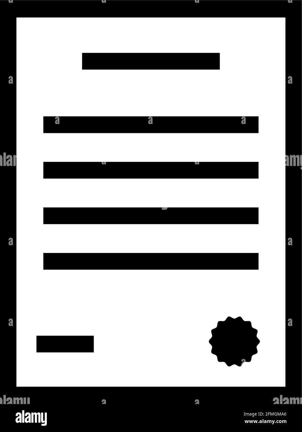 Certificate, Gratitude, Contract. Flat Vector Icon illustration. Simple ...