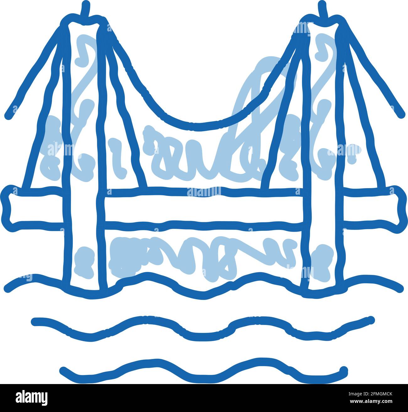 Sea Bridge doodle icon hand drawn illustration Stock Vector Image & Art ...