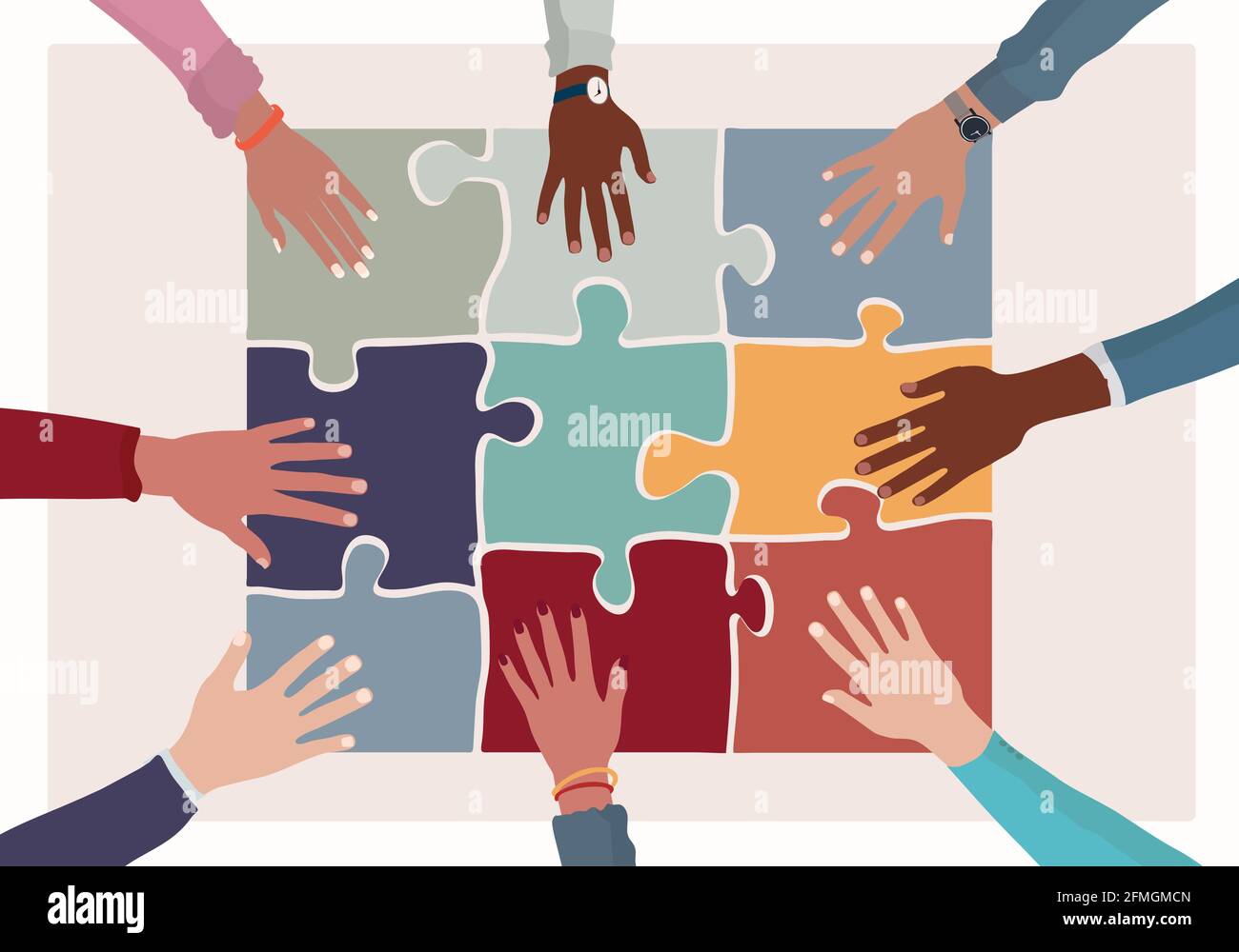 Joining workers Stock Vector Images - Alamy
