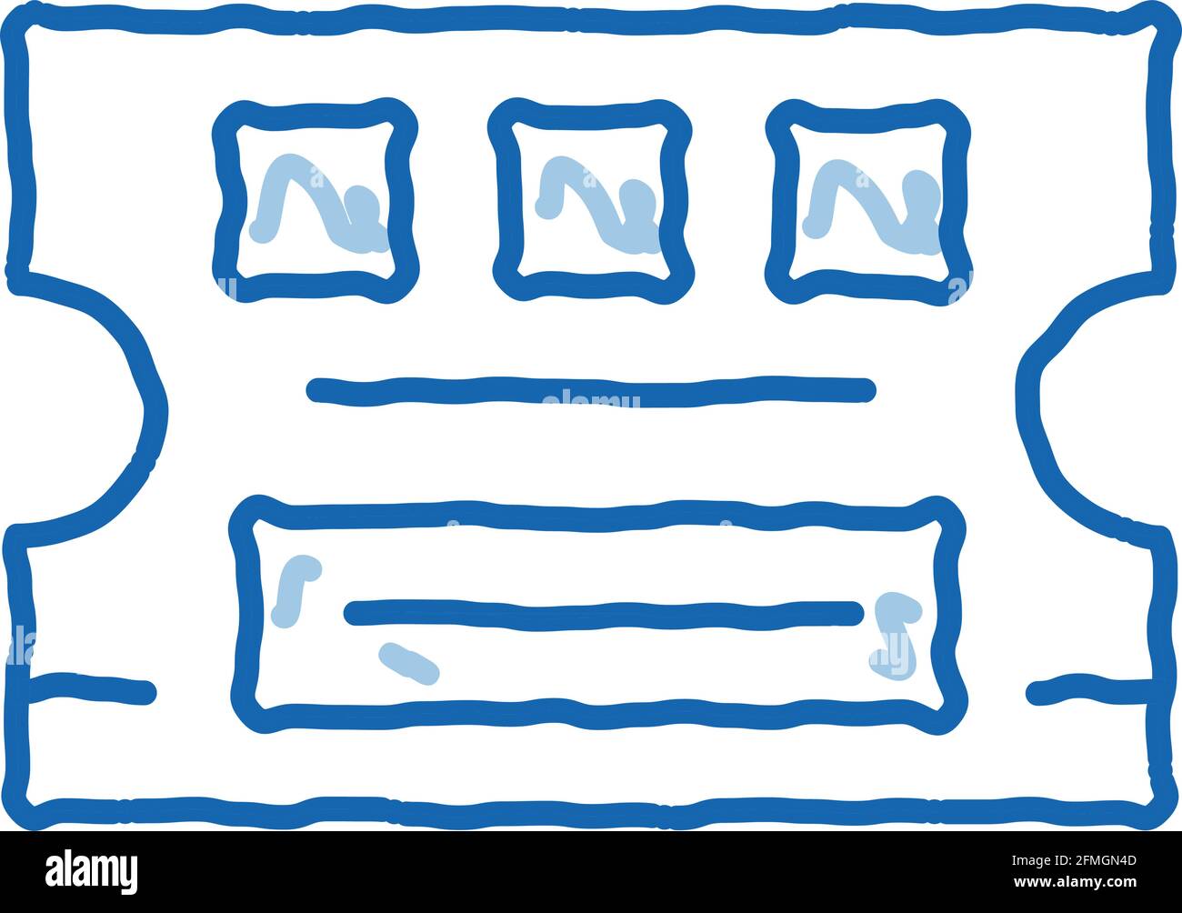 Lottery Ticket doodle icon hand drawn illustration Stock Vector Image ...