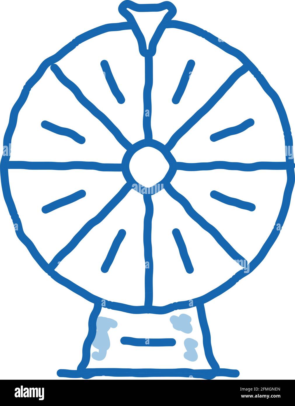 Wheel of Fortune doodle icon hand drawn illustration Stock Vector Image ...