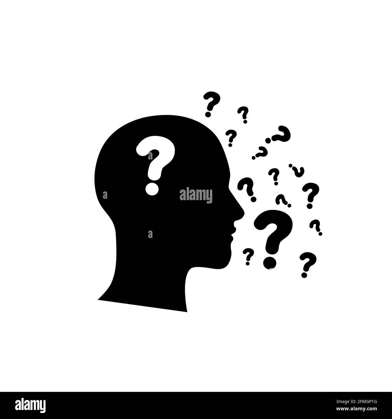 Speechless human icon with question mark design Stock Vector Image ...