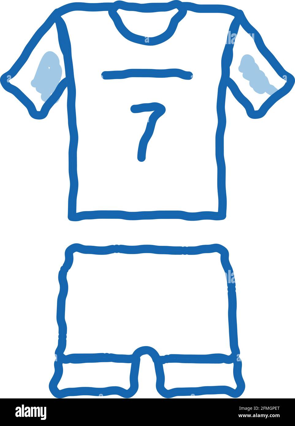 Volleyball Uniform doodle icon hand drawn illustration Stock Vector ...