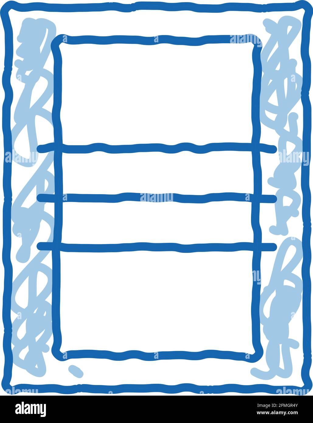 Volleyball Field Top View doodle icon hand drawn illustration Stock ...