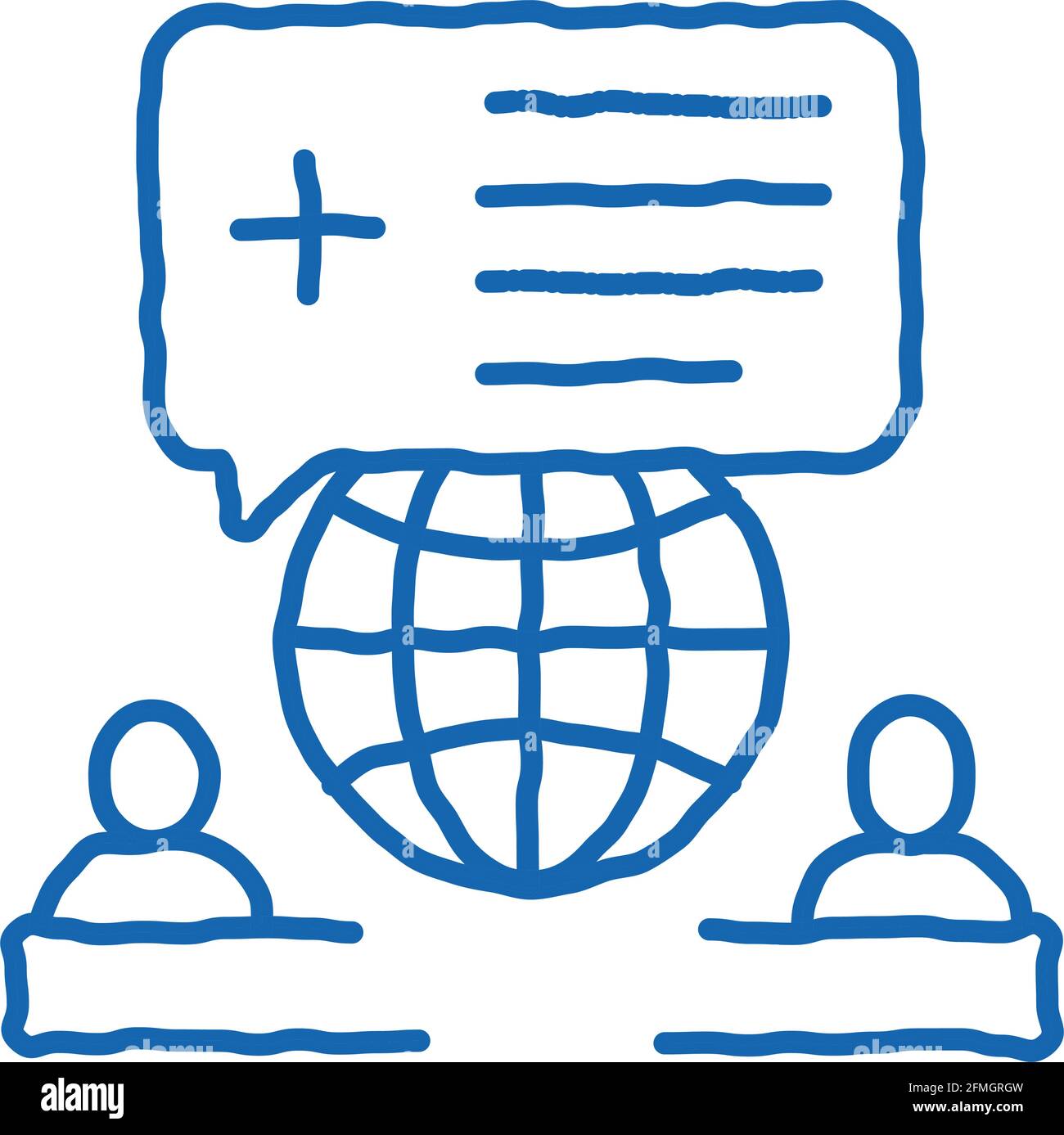 World Medical Aid Doodle Icon Hand Drawn Illustration Stock Vector