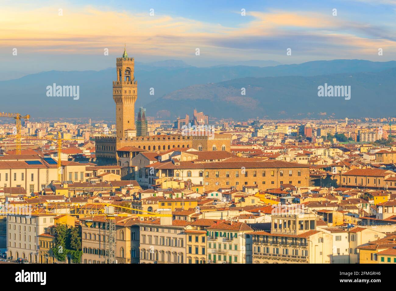 Florence skyline view sunset hi-res stock photography and images - Alamy