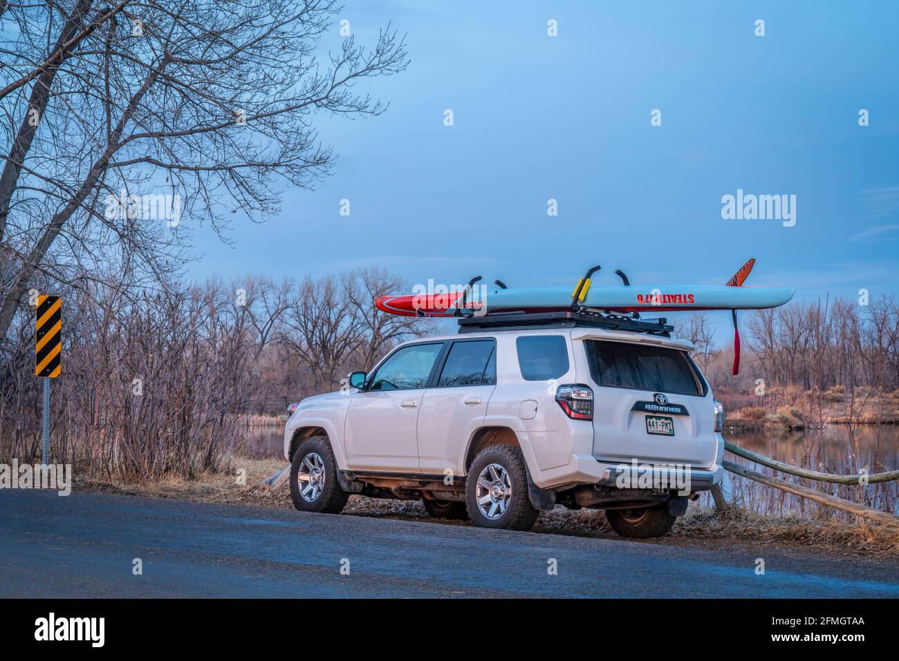 Fort Collins, CO, USA - March 15, 2020: Dusk after paddling - Toyota ...
