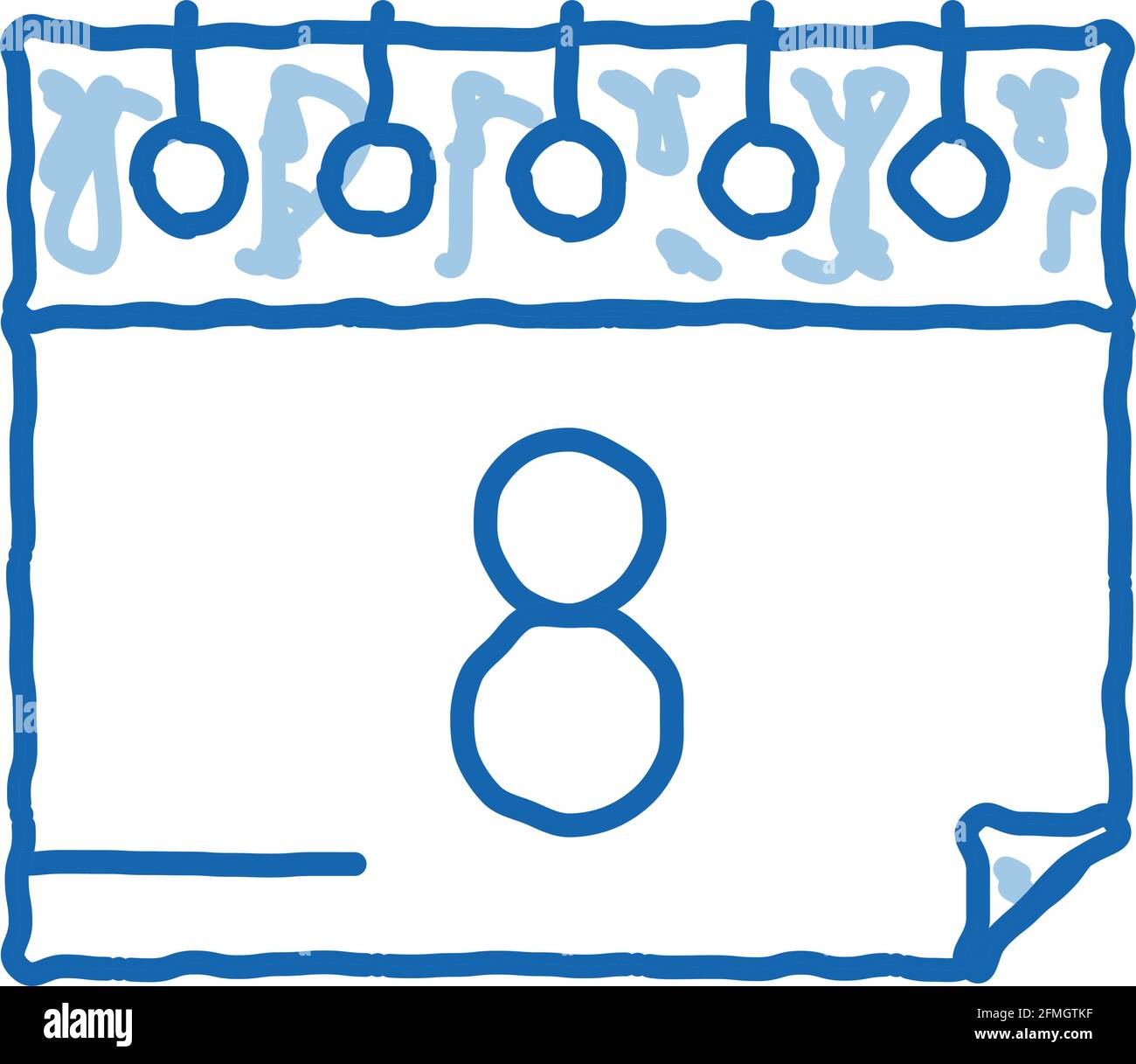 Woman Day Date doodle icon hand drawn illustration Stock Vector Image ...