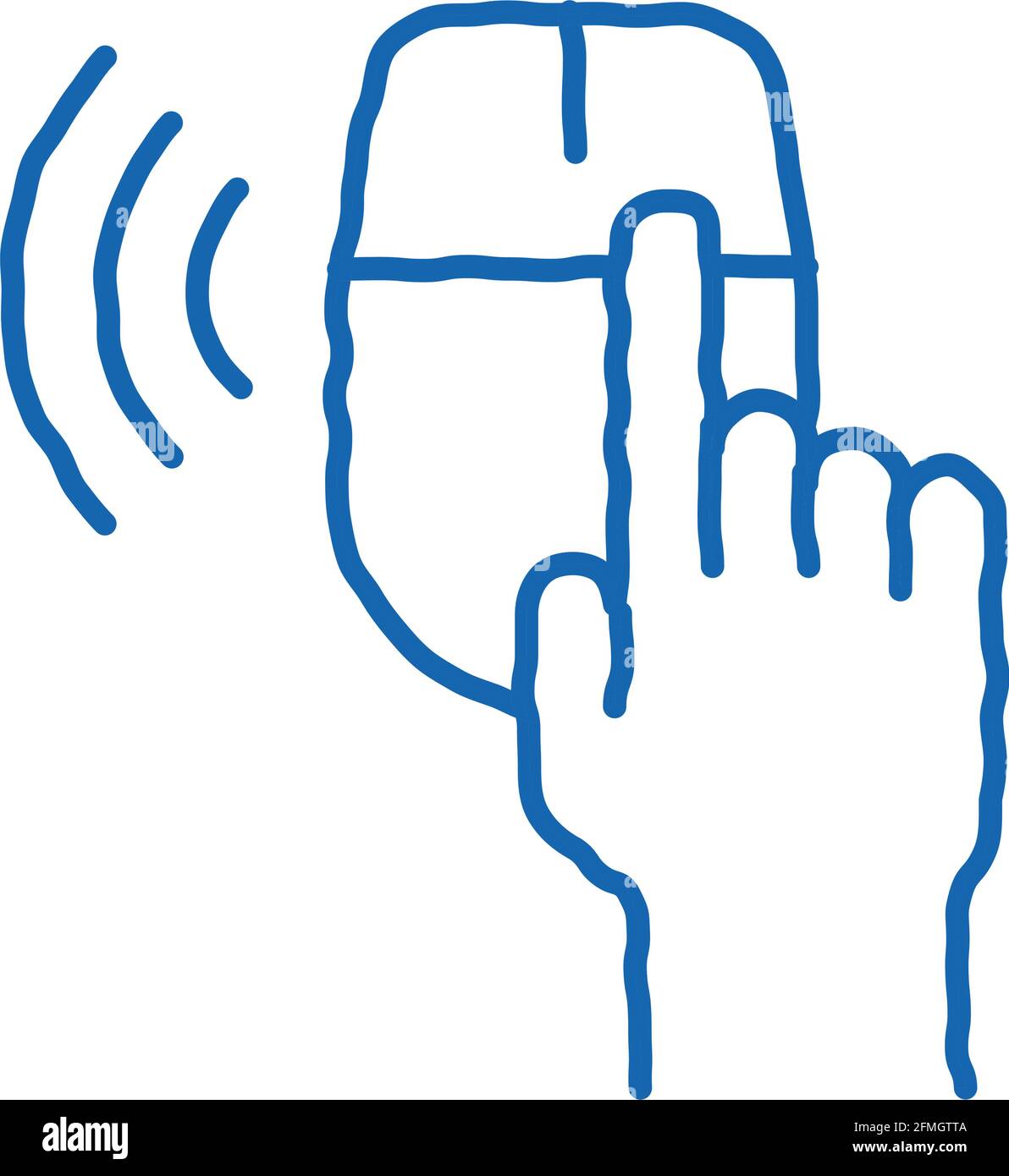 Wireless Mouse doodle icon hand drawn illustration Stock Vector Image ...