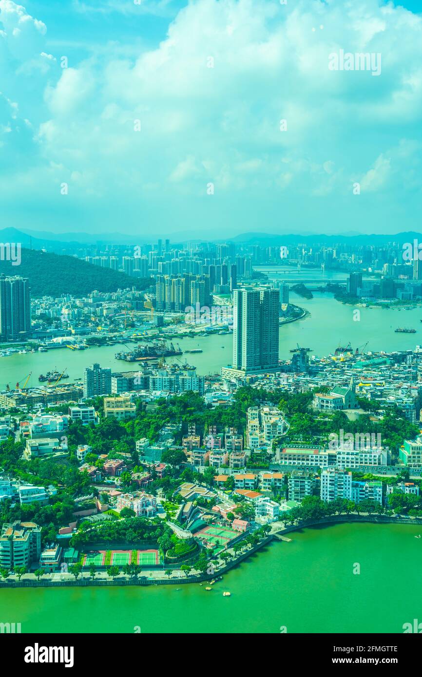 Evening cityscape macau tower hi-res stock photography and images - Alamy