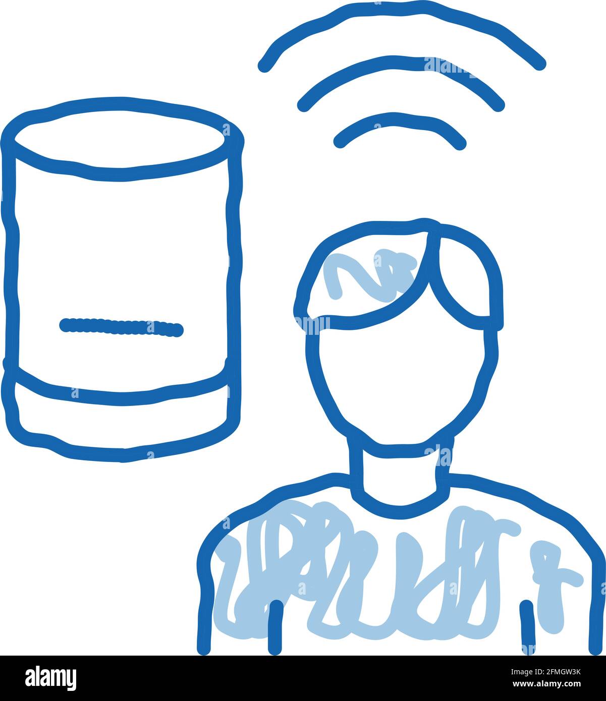 Voice Control doodle icon hand drawn illustration Stock Vector Image ...