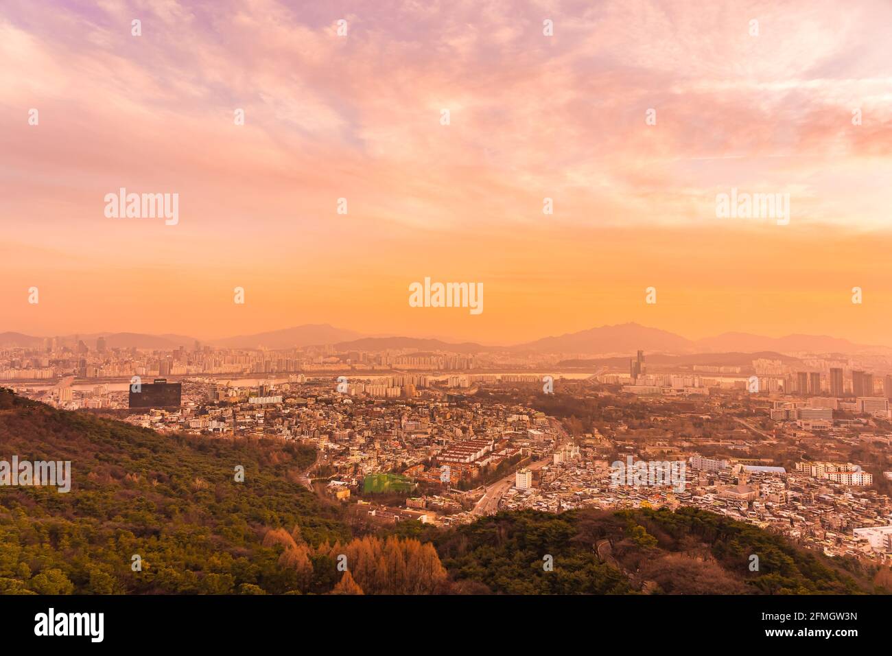 Beautiful landscape and cityscape with architecture and building at ...