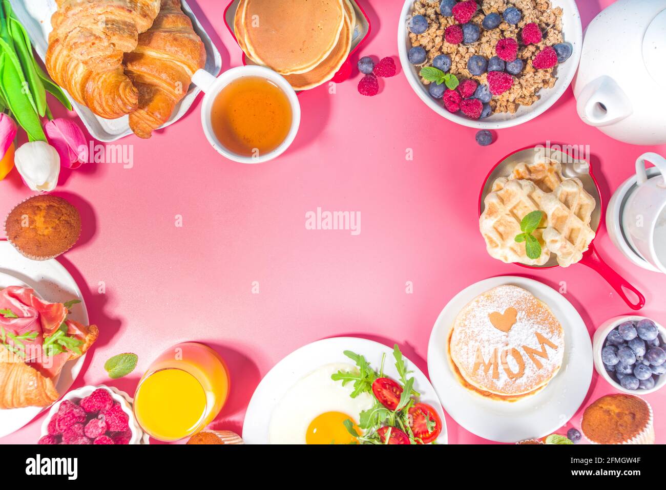 Mothers day Brunch restaurant invitation concept. Various Moms Womans ...