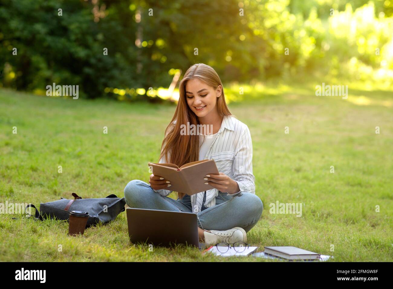 Teen Girl Reading A Book