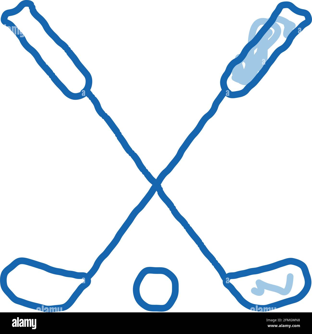 Golf Putters Ball doodle icon hand drawn illustration Stock Vector ...