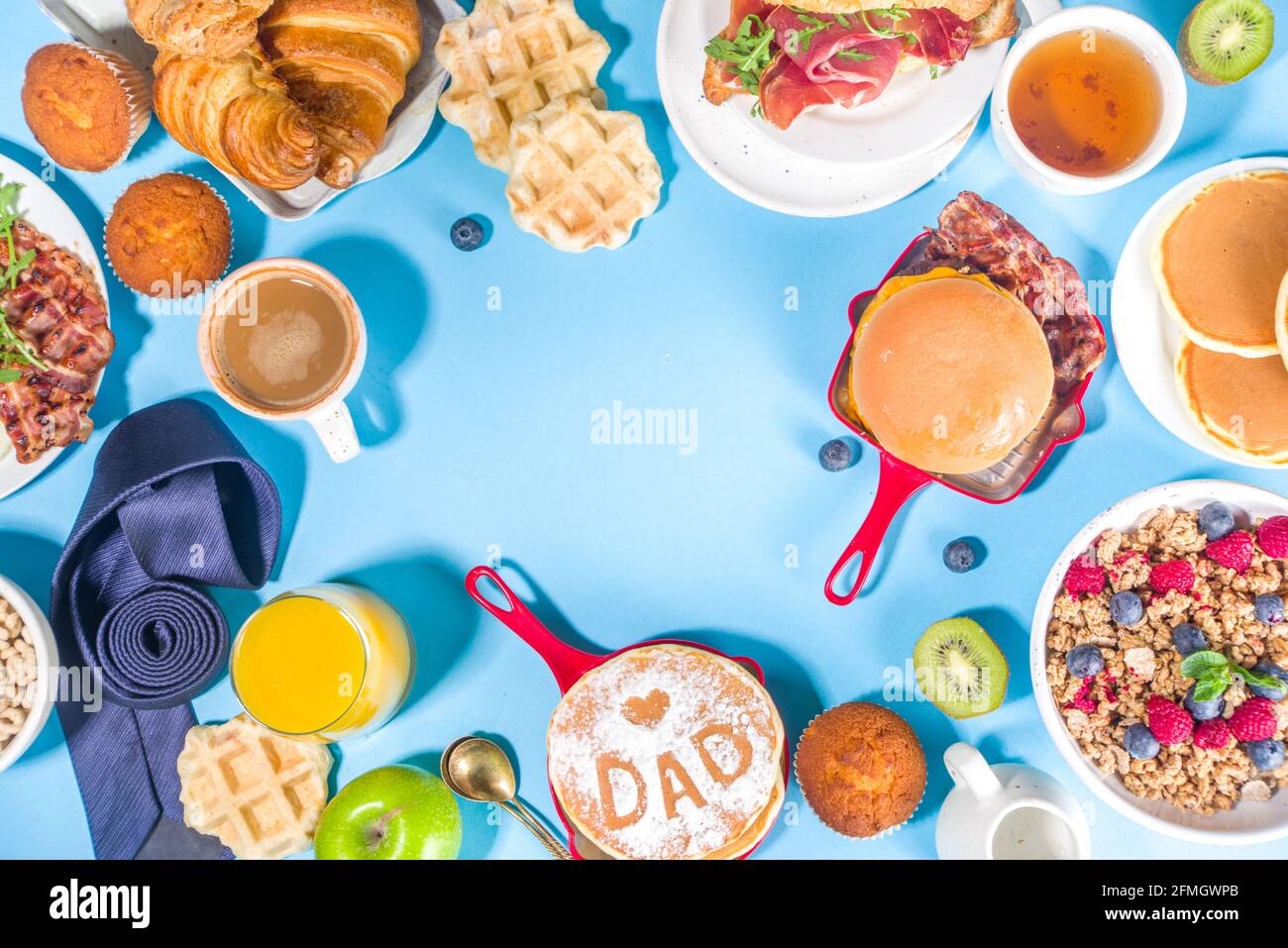 Fathers day Brunch restaurant invitation concept. Various Daddy Man Day ...