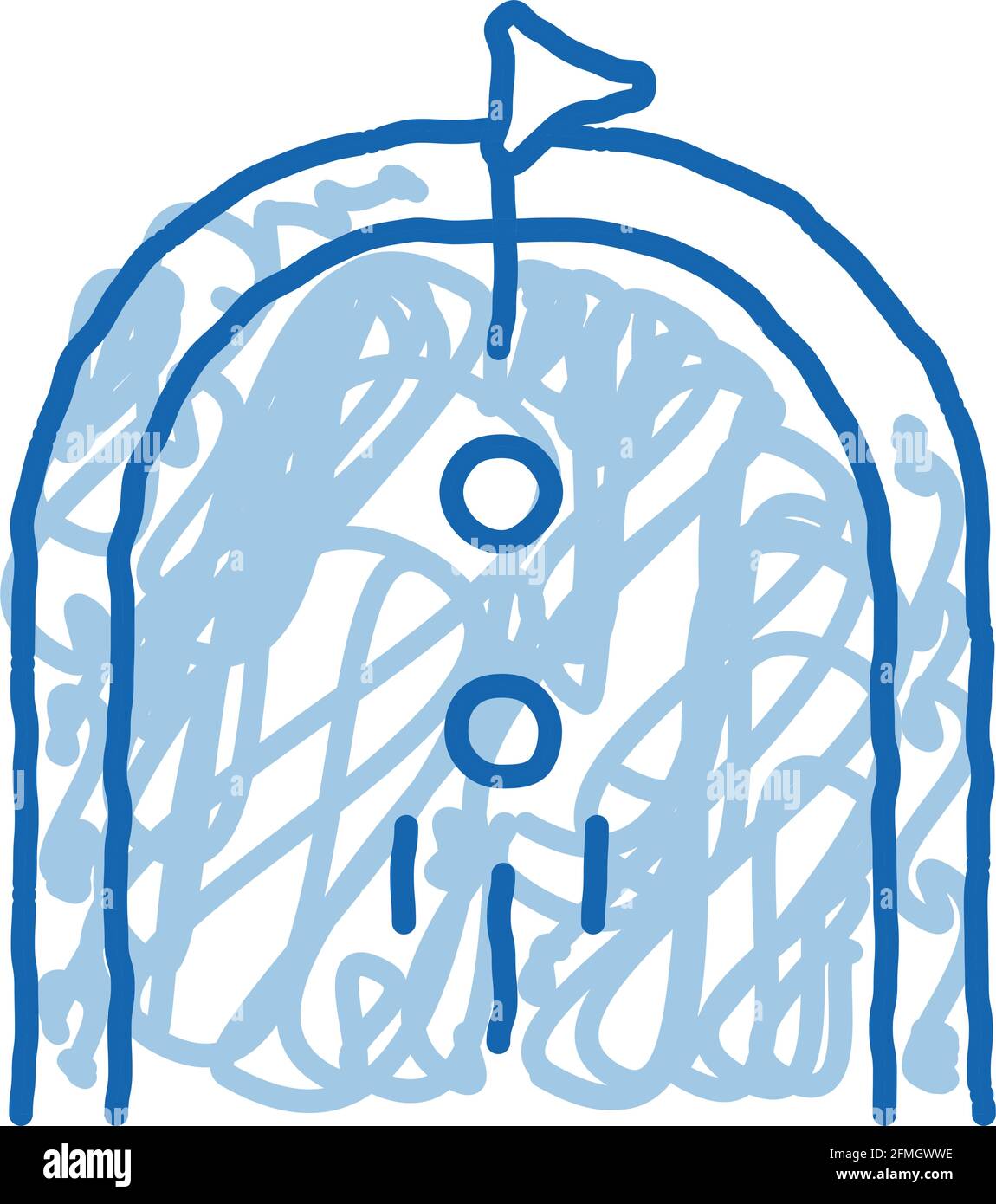 Golf Field doodle icon hand drawn illustration Stock Vector Image & Art ...