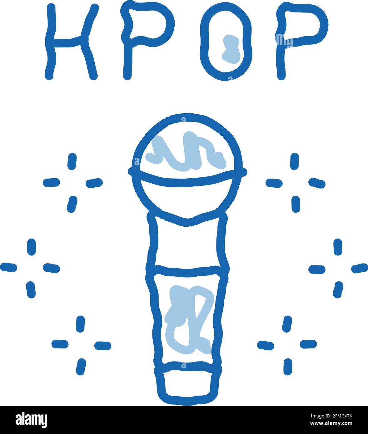 Kpop Microphone doodle icon hand drawn illustration Stock Vector Image ...