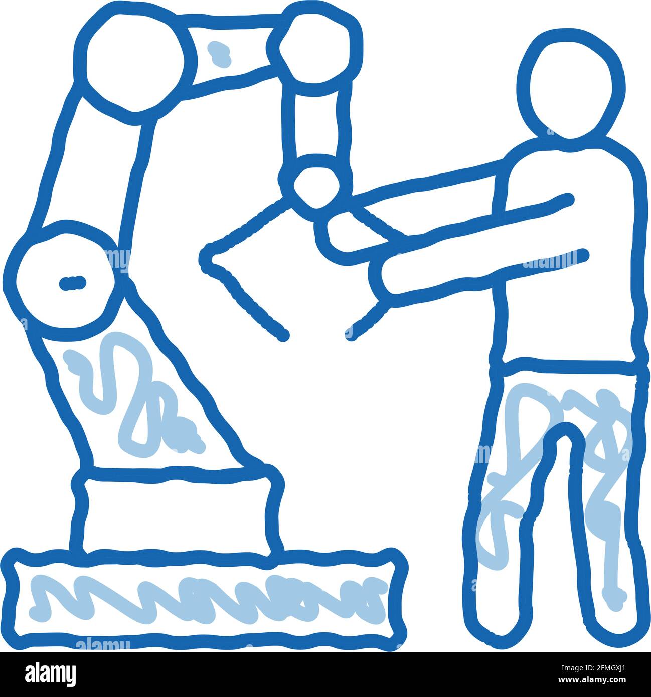 Industrial robot arm holding Stock Vector Images - Alamy