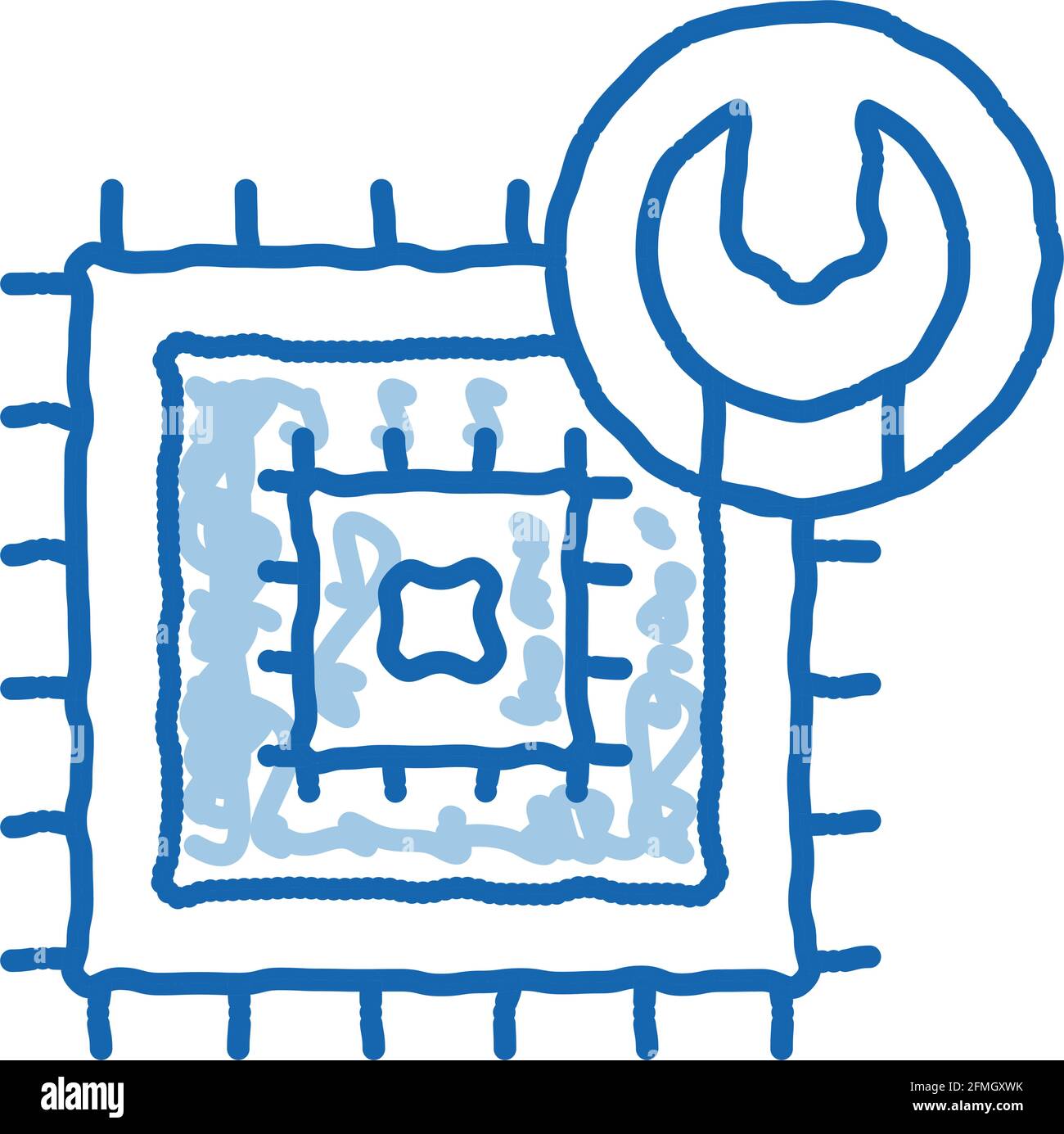 Chip Repair doodle icon hand drawn illustration Stock Vector Image ...