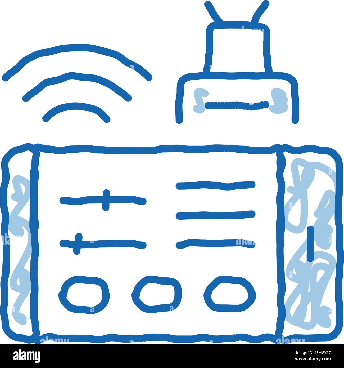 Phone Control doodle icon hand drawn illustration Stock Vector Image ...