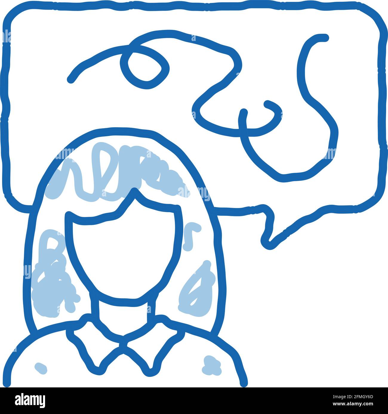 Incoherent Speech doodle icon hand drawn illustration Stock Vector ...