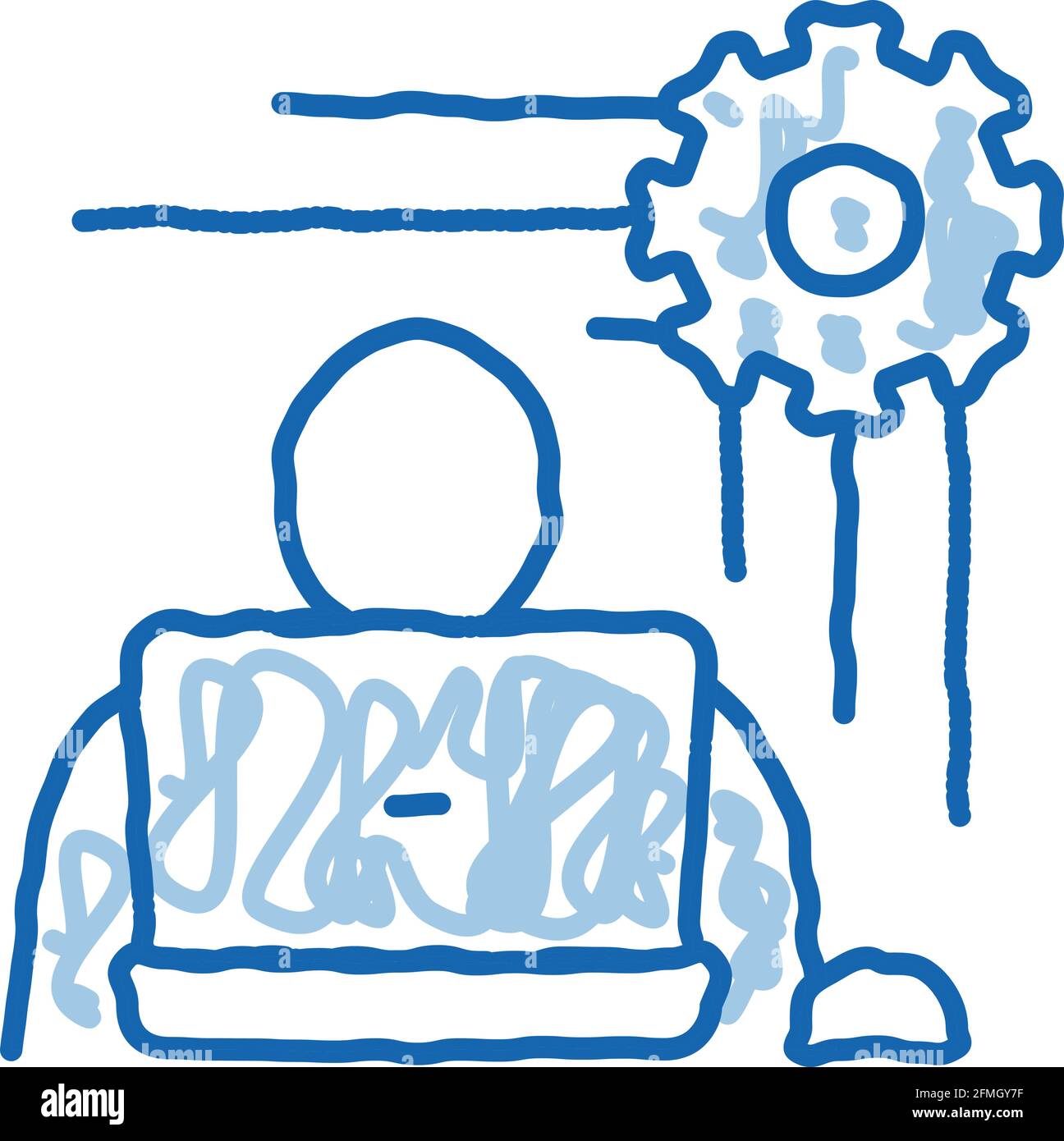 Programmer Work doodle icon hand drawn illustration Stock Vector Image ...