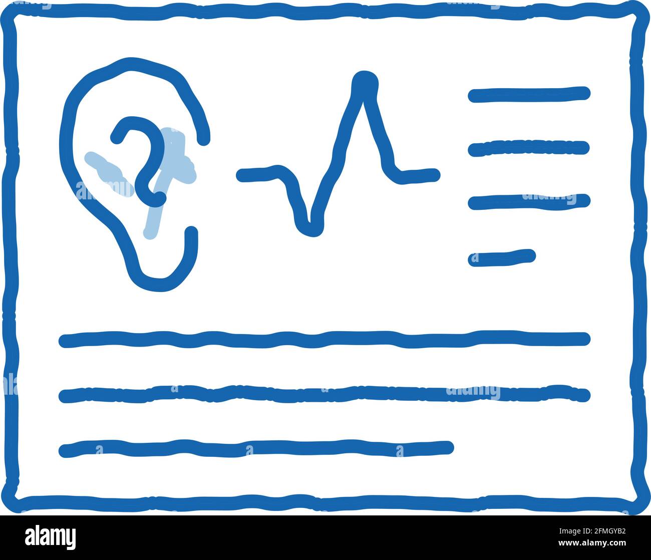 Article Hearing doodle icon hand drawn illustration Stock Vector Image ...