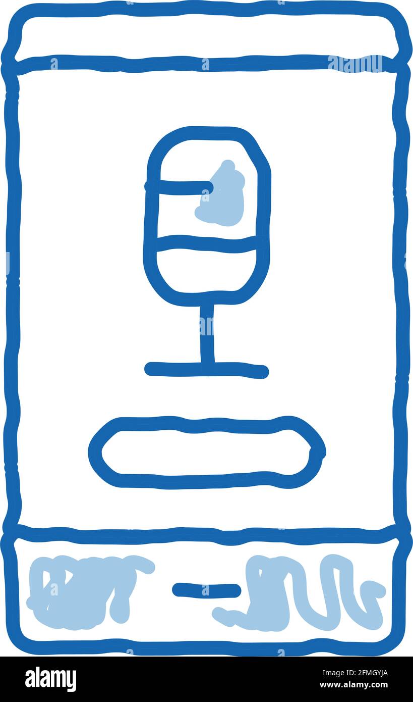 Phone Recording doodle icon hand drawn illustration Stock Vector Image ...