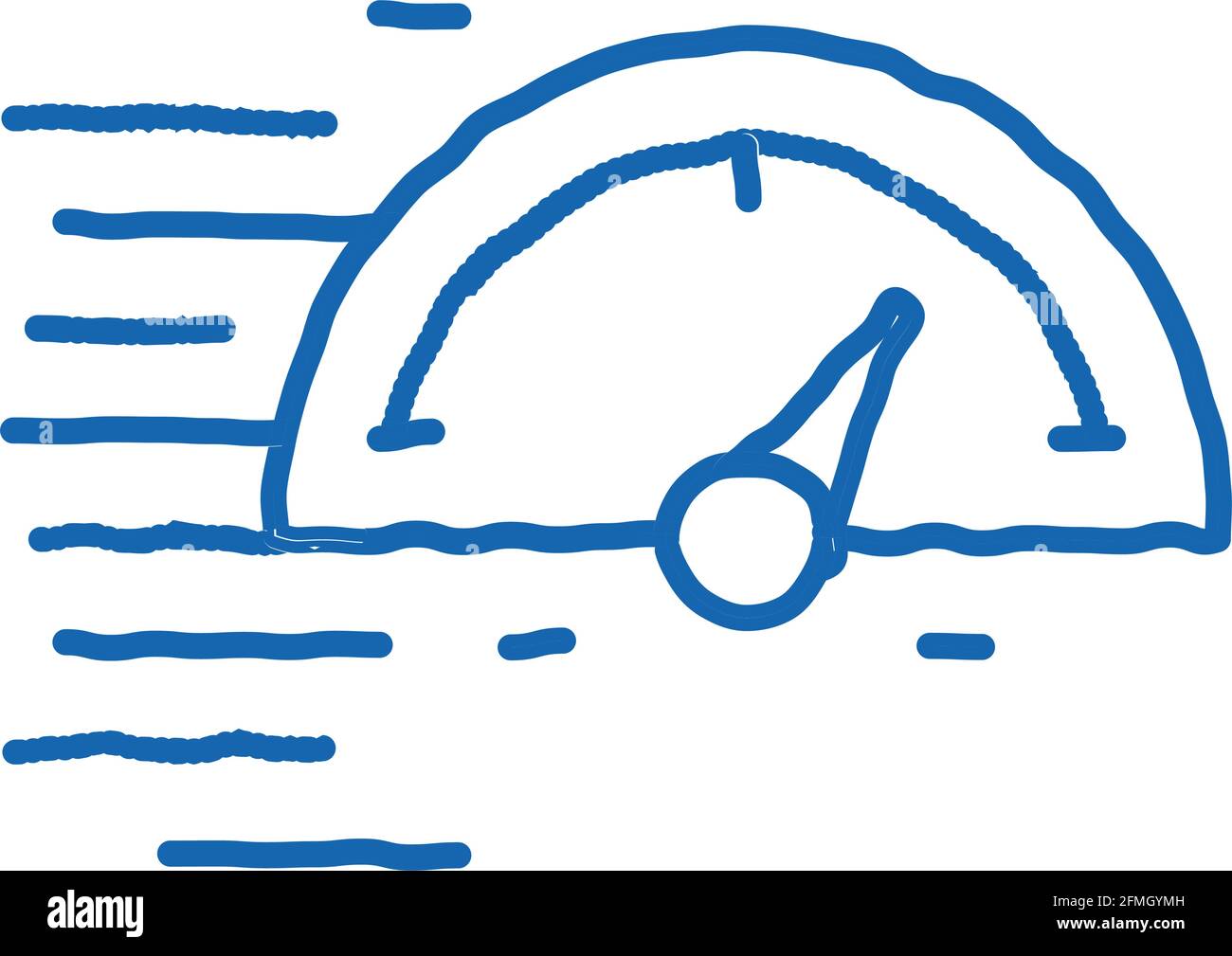Speedometer doodle icon hand drawn illustration Stock Vector Image ...