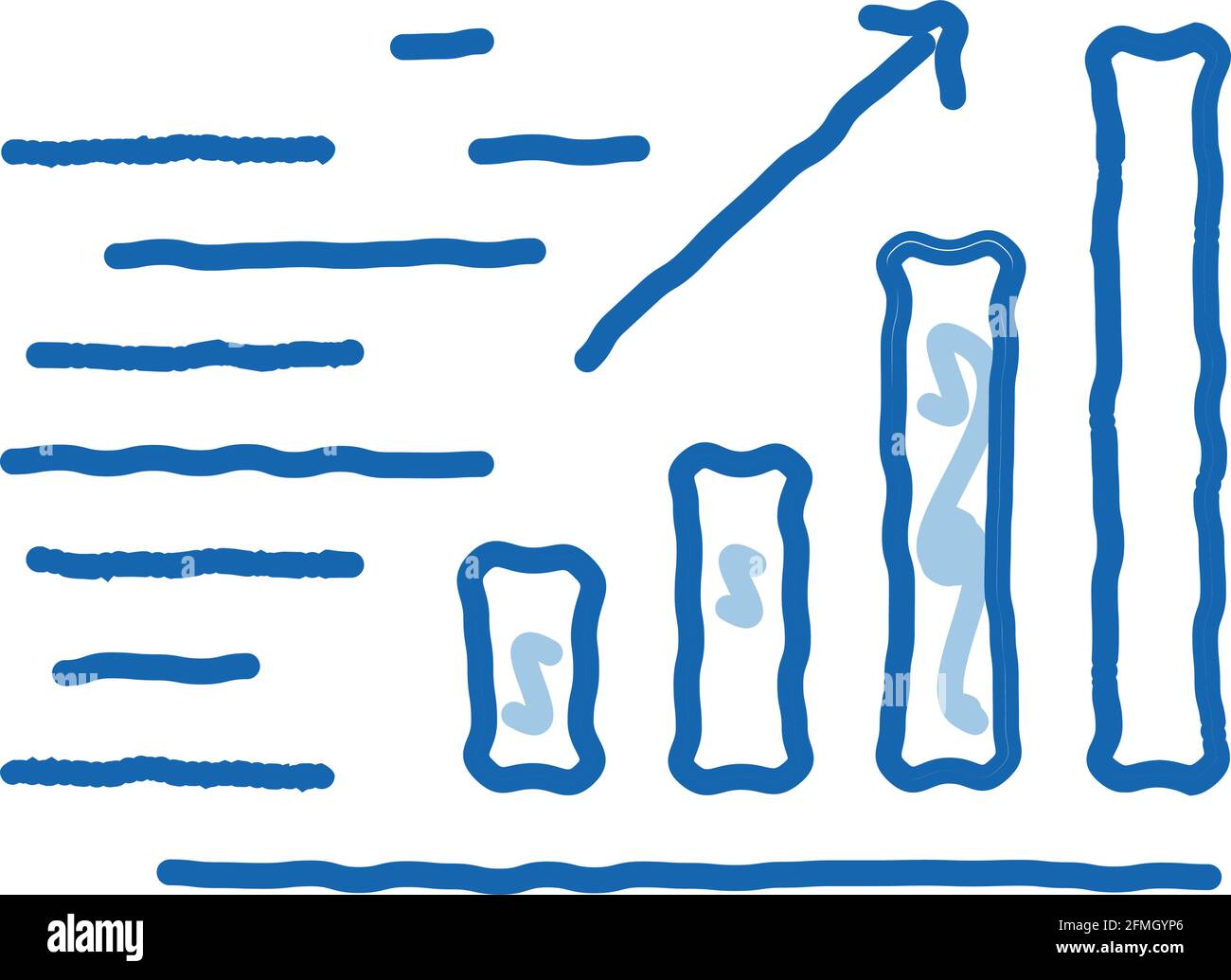 Fast Grow Graphic doodle icon hand drawn illustration Stock Vector ...