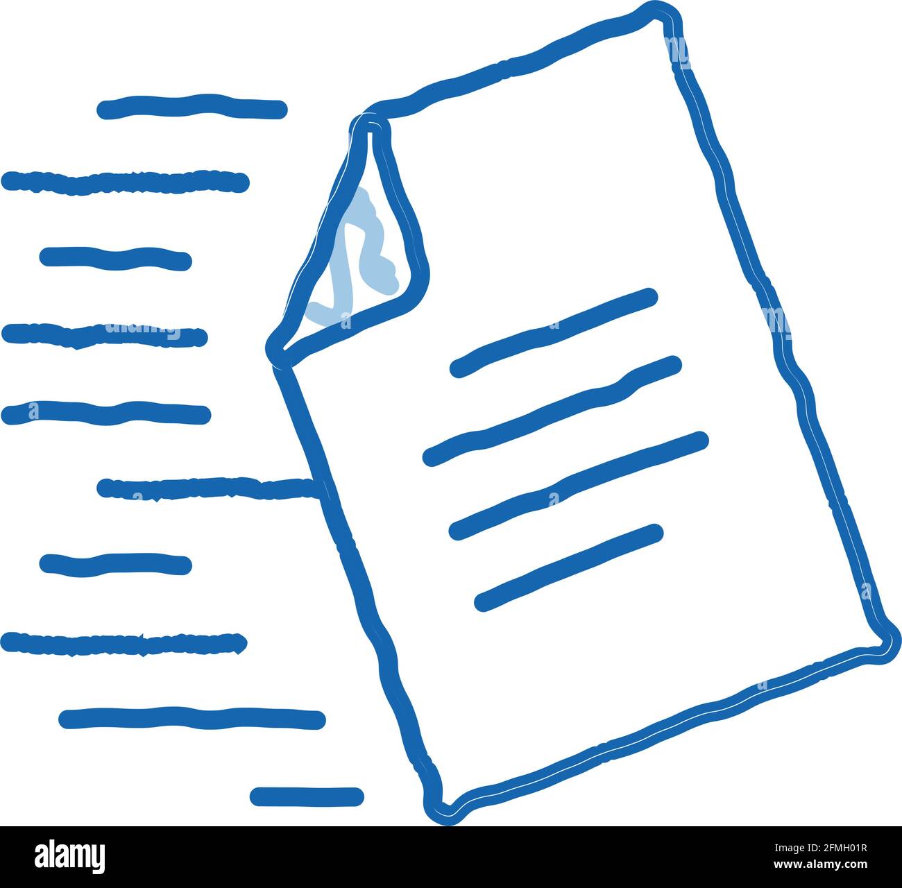 Document Delivery doodle icon hand drawn illustration Stock Vector ...