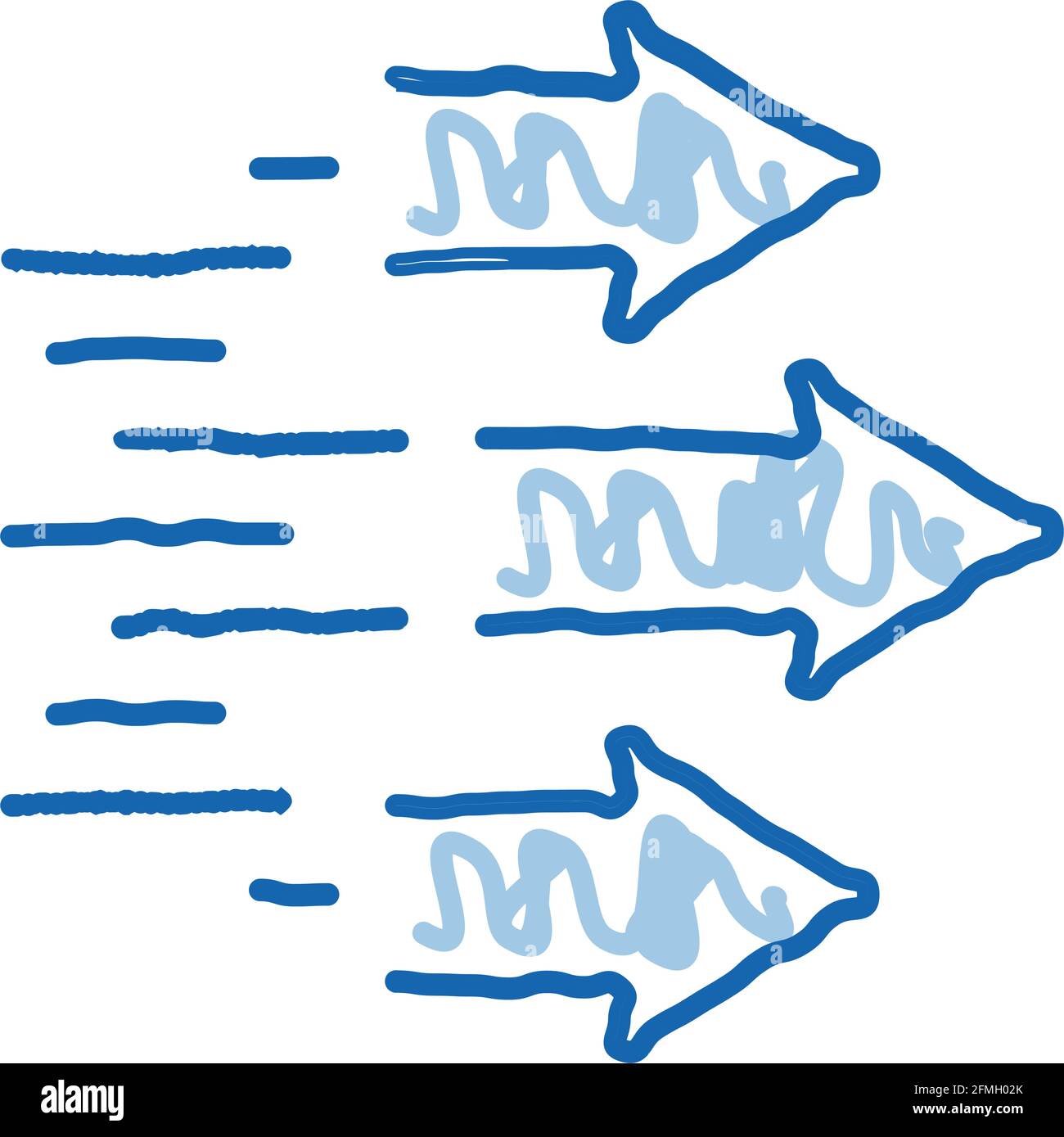 Speed Arrows doodle icon hand drawn illustration Stock Vector Image ...