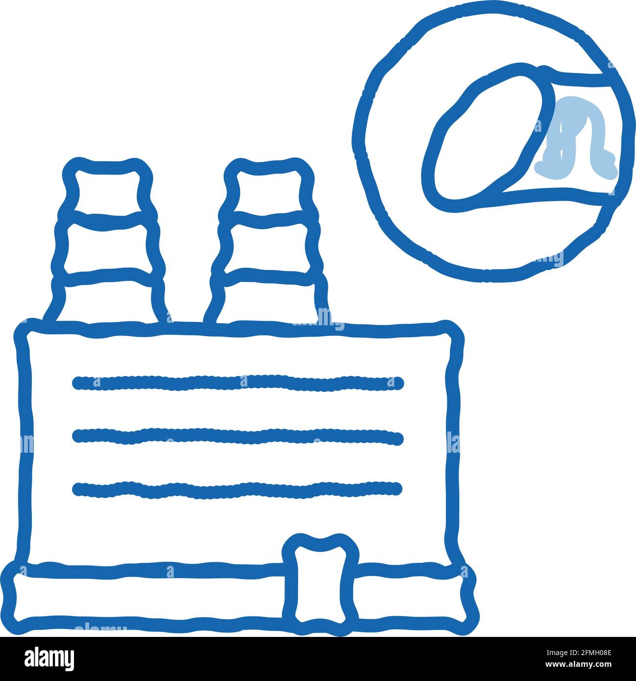 Sugar Factory doodle icon hand drawn illustration Stock Vector Image ...