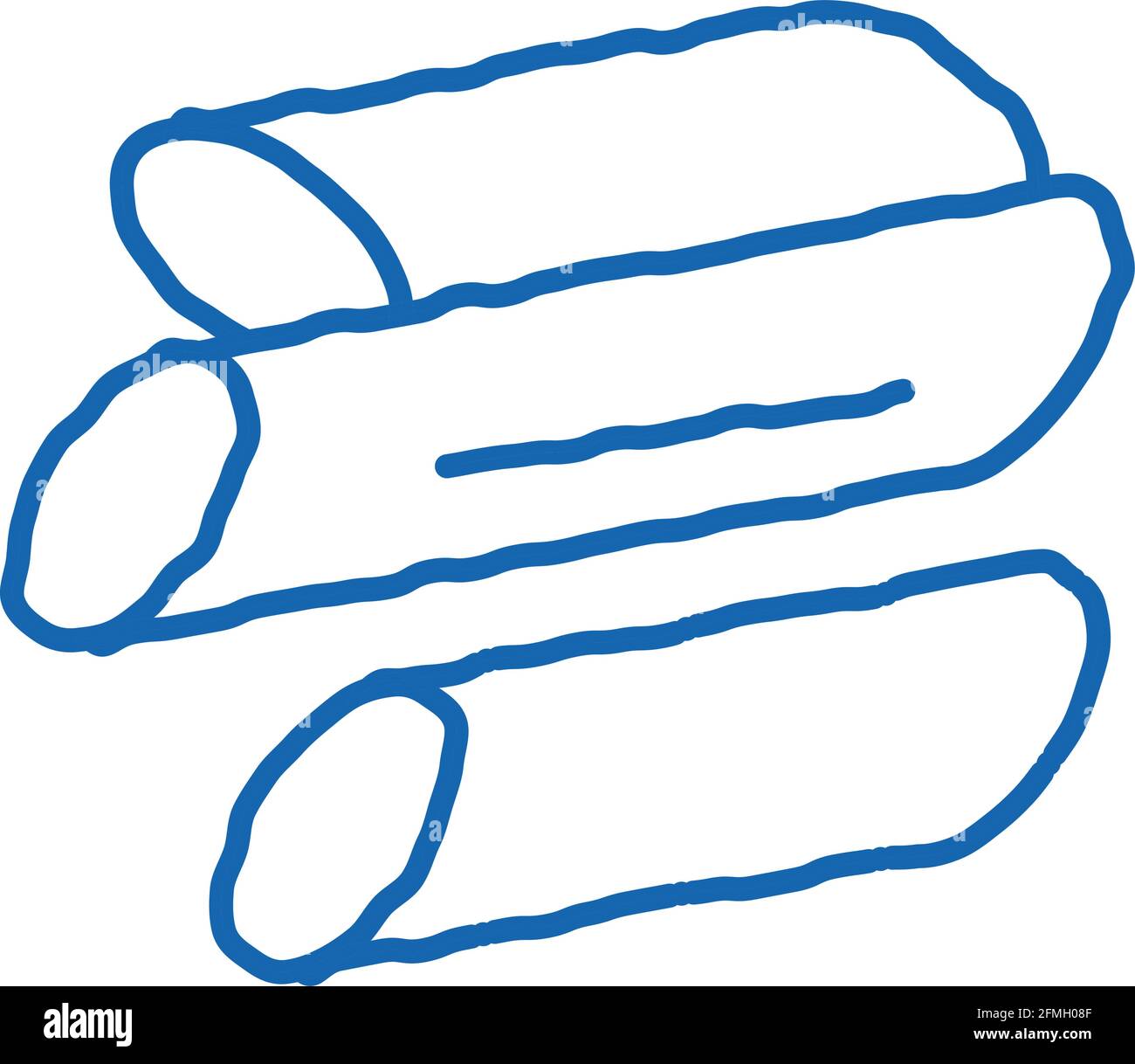 Sliced Canes doodle icon hand drawn illustration Stock Vector Image ...