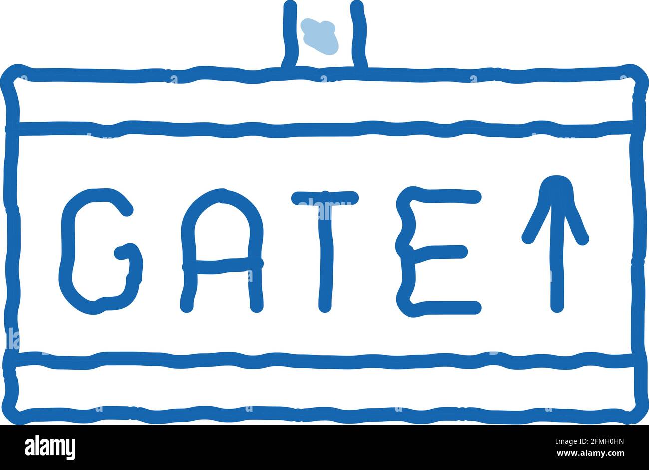 Gate Arrow Direction Tablet doodle icon hand drawn illustration Stock ...