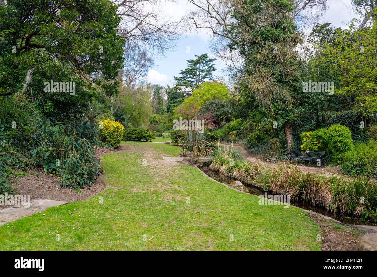 Churchill Gardens in Southend on Sea, Essex, UK. Secluded and peaceful ...