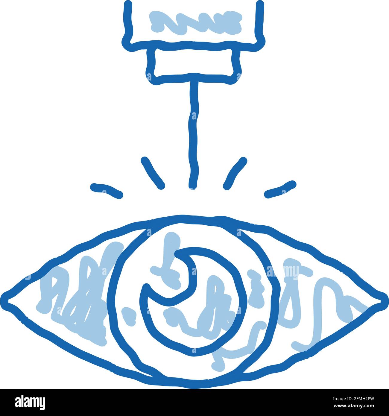 Eye Laser Correction Device doodle icon hand drawn illustration Stock ...