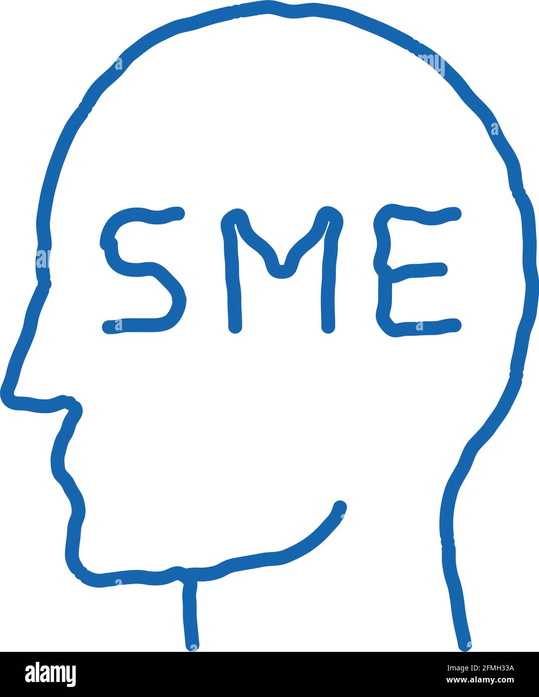 Human Head Sme Business doodle icon hand drawn illustration Stock ...