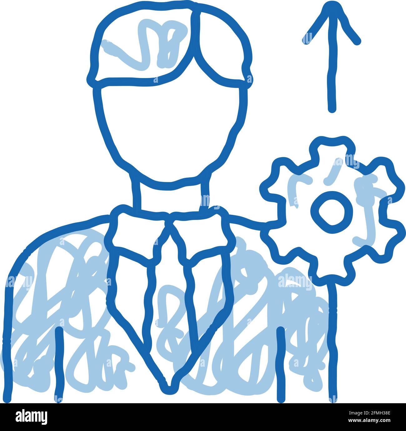 Human Productivity Growth doodle icon hand drawn illustration Stock ...