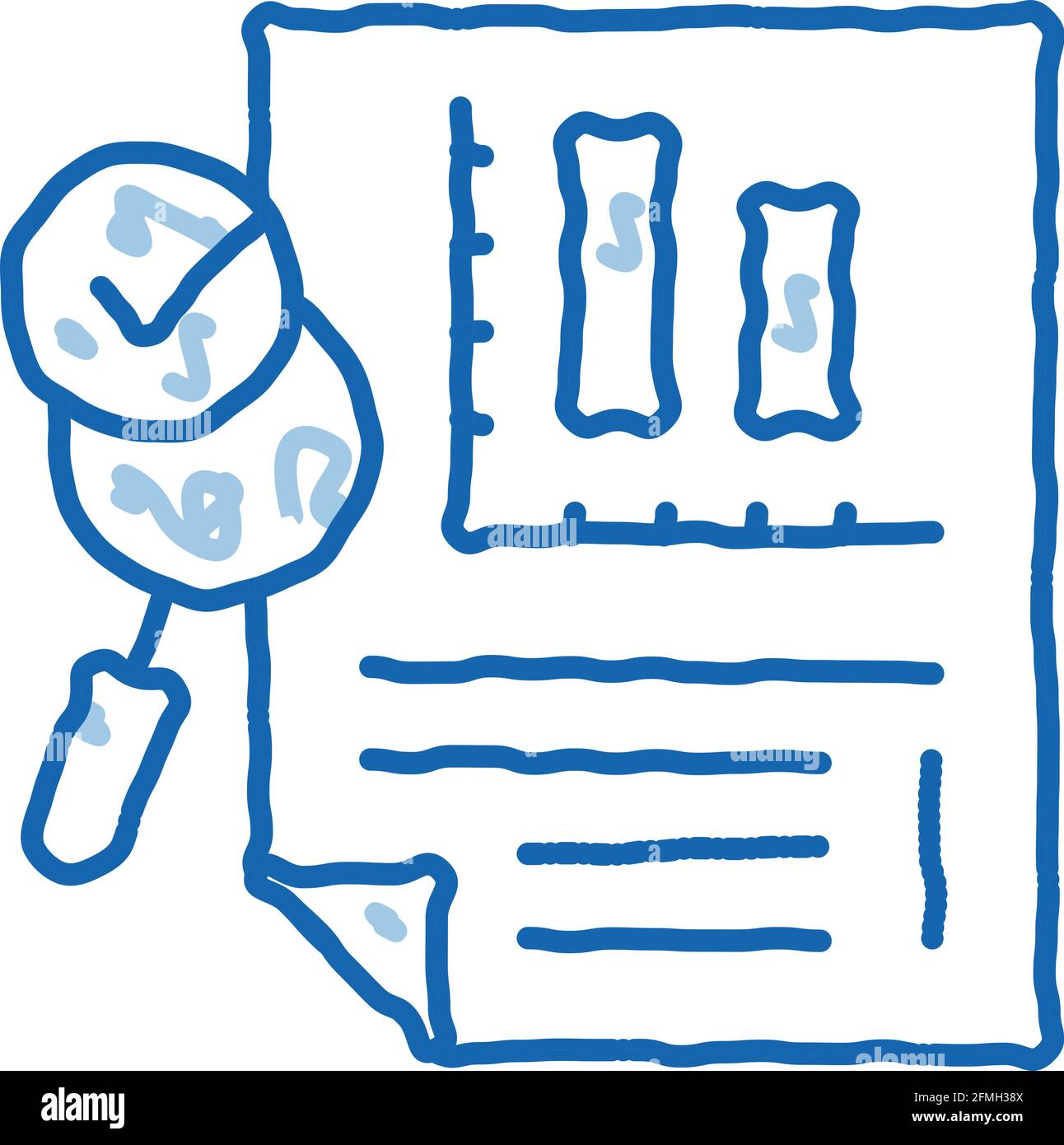 File Infographic Research doodle icon hand drawn illustration Stock ...