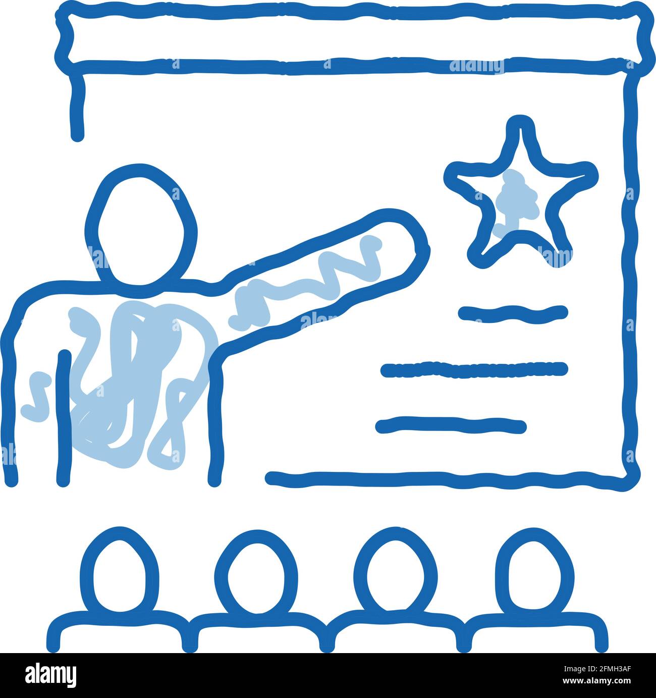 Work Development Training doodle icon hand drawn illustration Stock ...