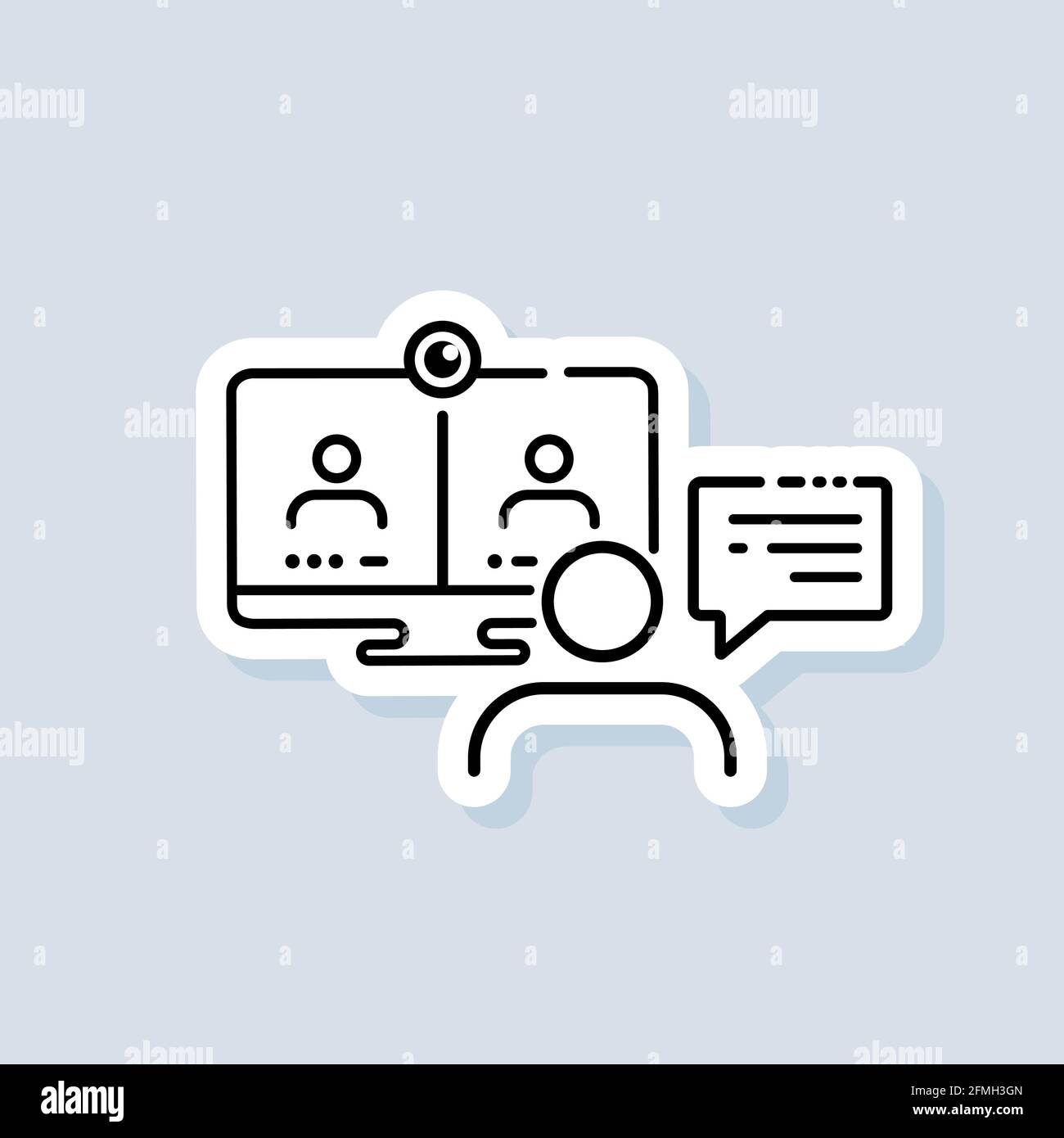 Support service sticker tech hi-res stock photography and images - Alamy