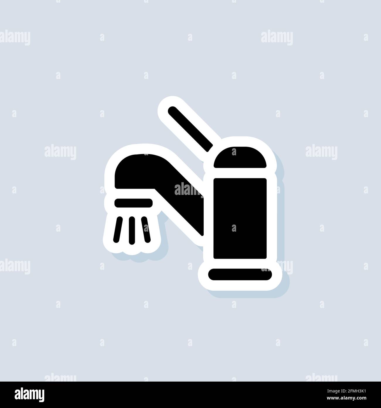 Faucet sticker. Faucet logo. Vector on isolated background. EPS 10 ...