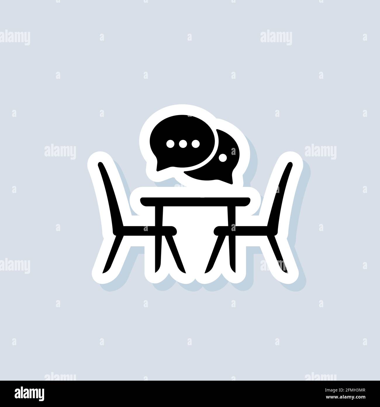 Table for two sticker. Conversation. Table and chairs. Dining table and ...
