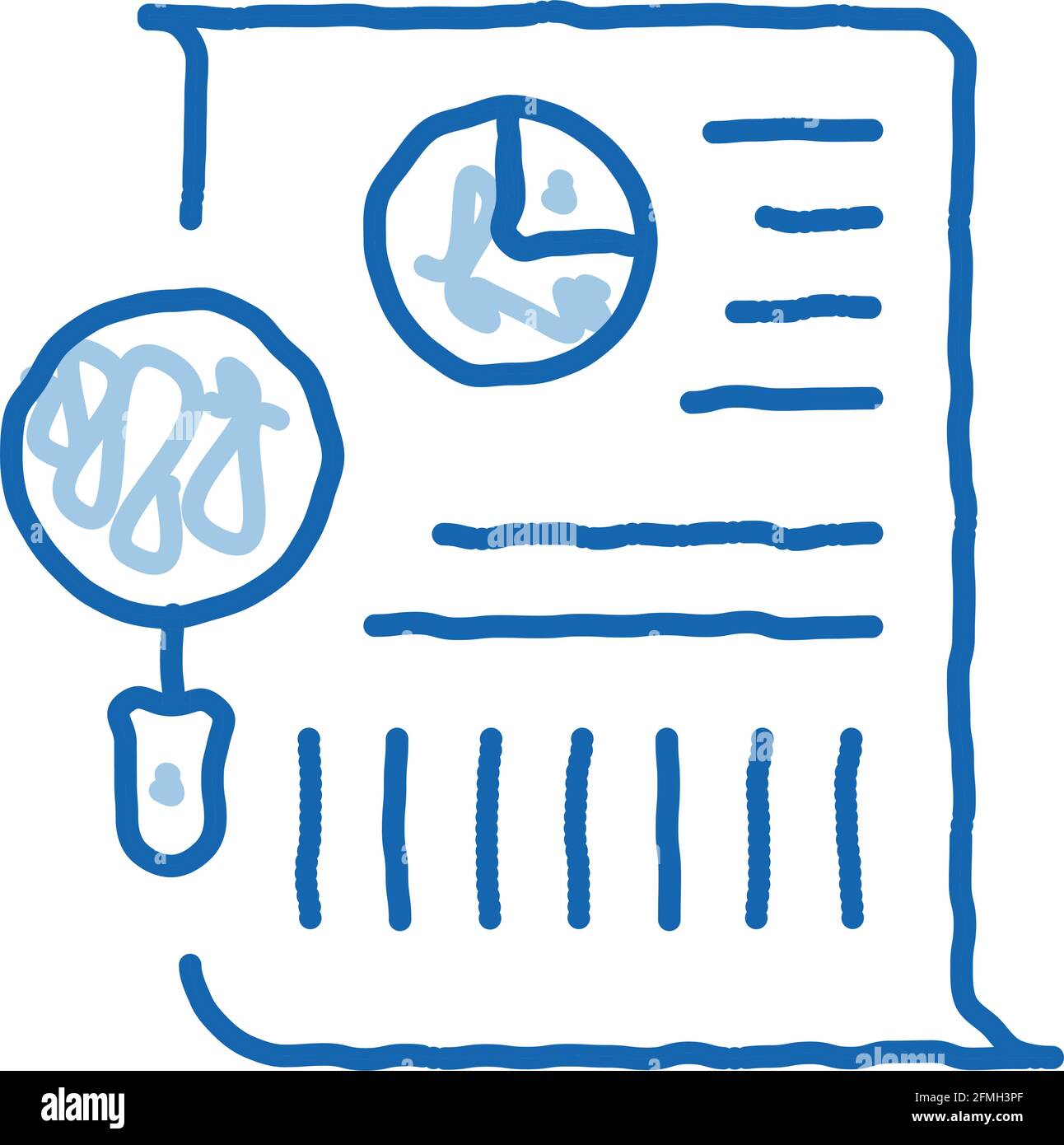 Statistician File Research doodle icon hand drawn illustration Stock ...