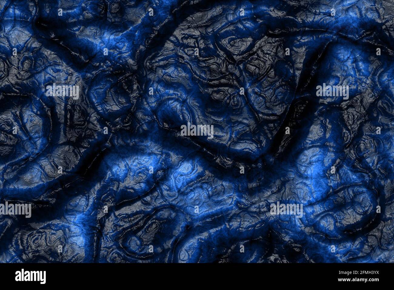artistic beautiful blue biological horrific surface digitally drawn ...